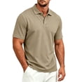 BRANROY Men's Button Down Short Sleeve Casual Shirt - Lapel Neck ...