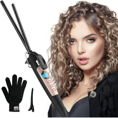 9mm Thin Curling Wand Iron, 3/8 Inch Small Curling Wand Ceramic ...