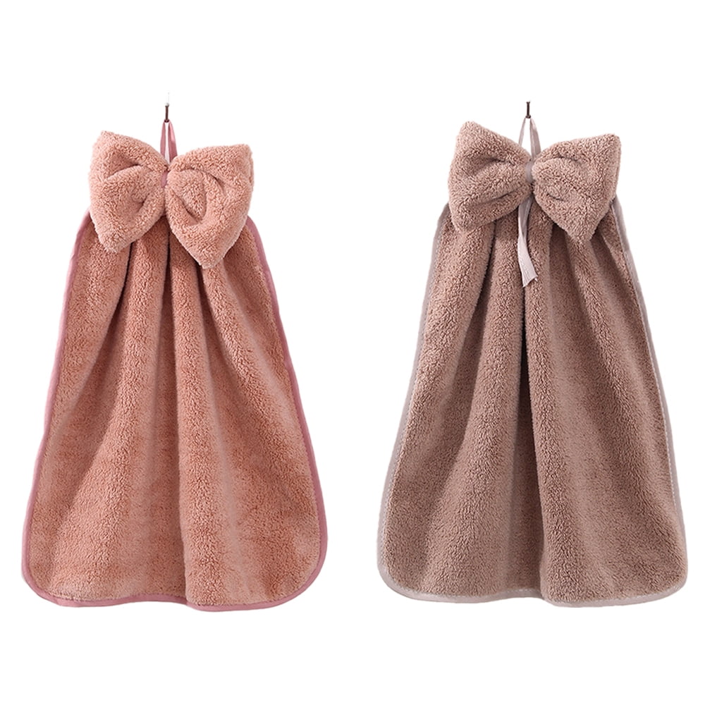 Absorbent Soft Hand Towels with Hanging Loops for Kitchen Bathroom ...