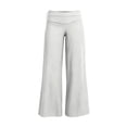 BaoFuBaoMei Straight Leg Pants for Women with Drawstring Comfy Solid ...