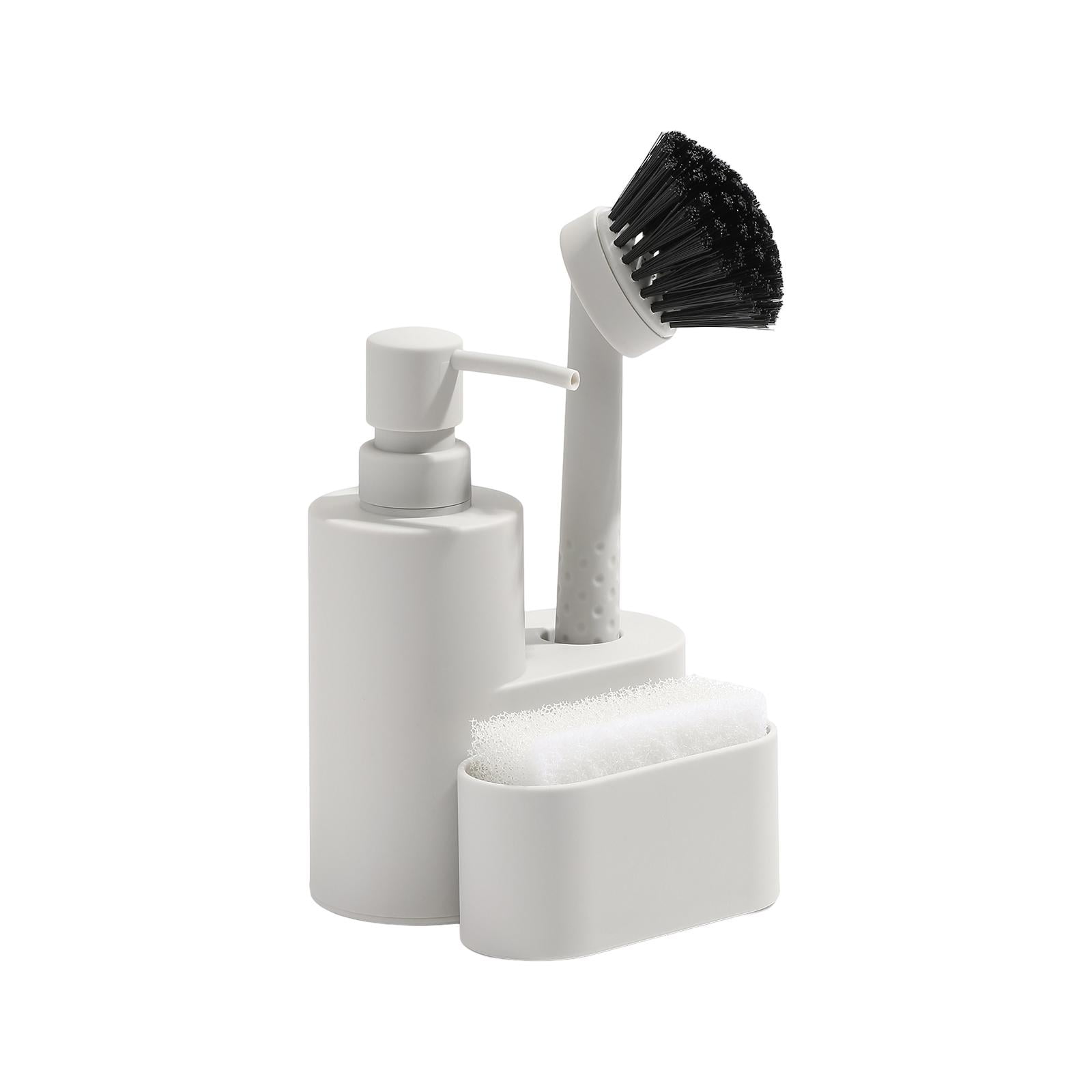 Soap Dispenser with Brush and Sponge, 340ml Multifunctional, Liquid ...