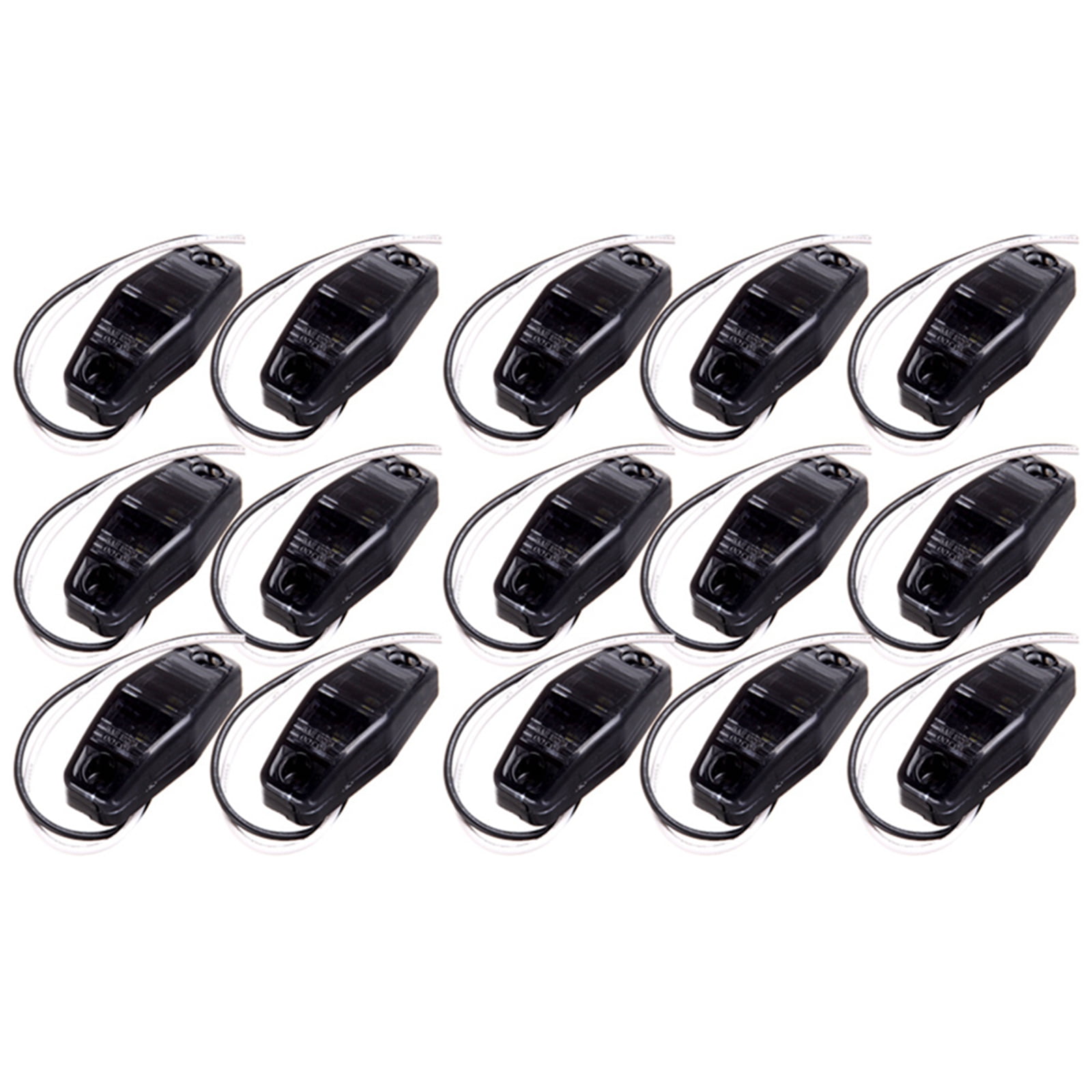 CCIYU 15pcs 2 Diode White Universal LED Clearance Lamp Kits Smoke Lens ...
