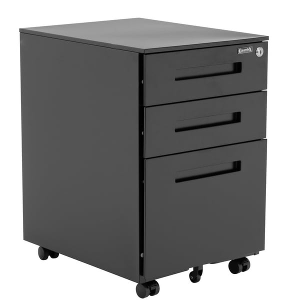 Archivero Metálico Guardex 3 Gavetas AM04N Con Ruedas De Apoyo Negro ...