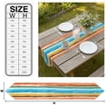 Abstract Waves Table Runner Linen Burlap Table Runner 36 Inches Small ...