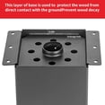 Post Anchors, 13GA Thick Solid Steel & Black Powder Coated,Deck Post ...