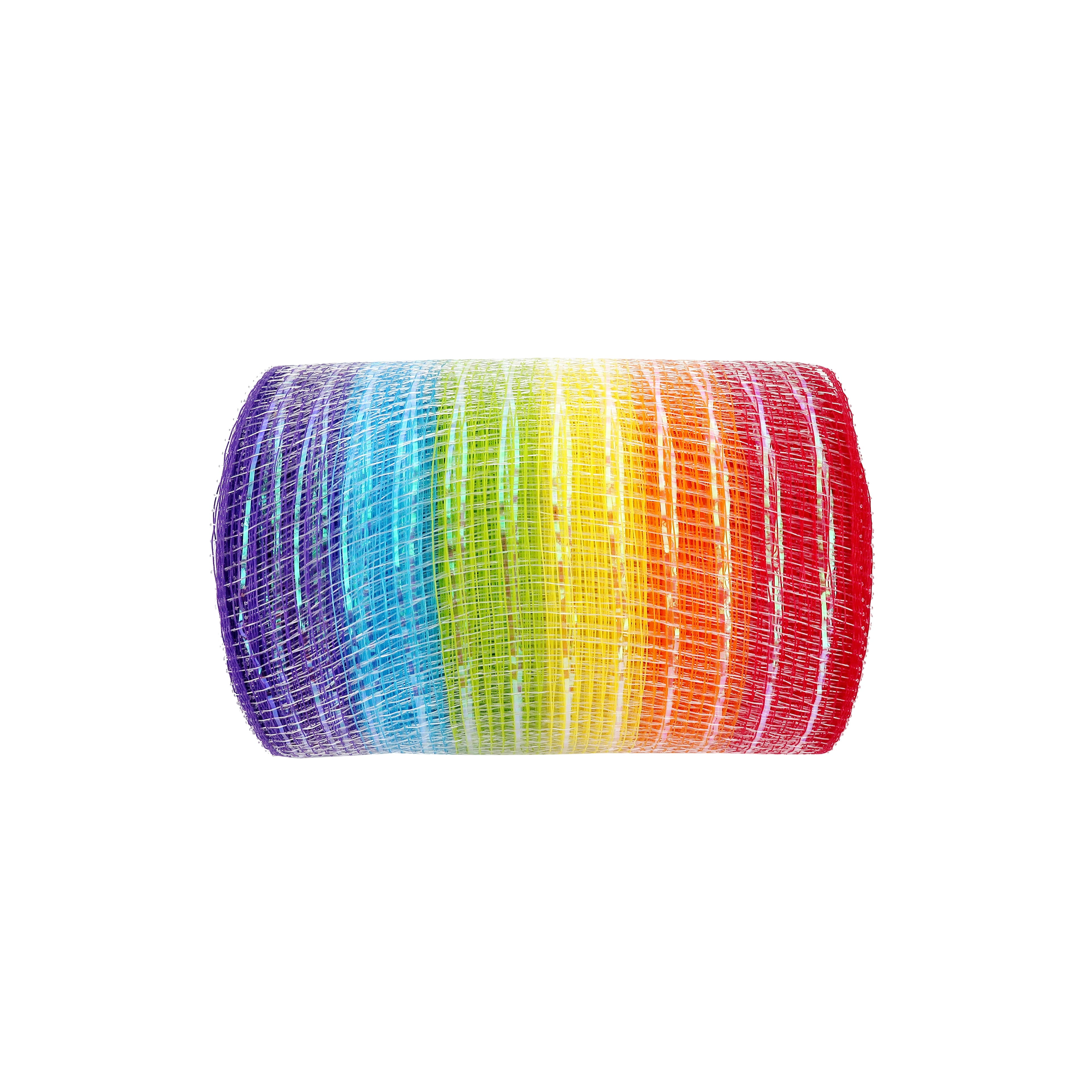 MICHAELS 5.5" x 15yd. Rainbow Mesh Ribbon by Celebrate It® - Walmart.com