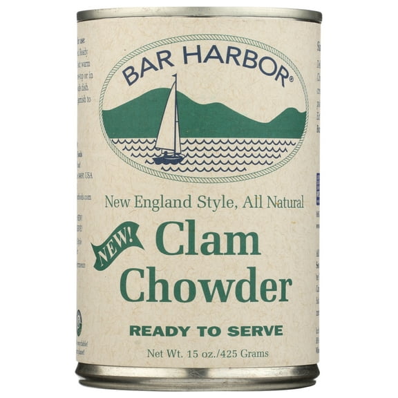 Bar Harbor Condensed New England Clam Chowder, 15 oz Can Soup ...