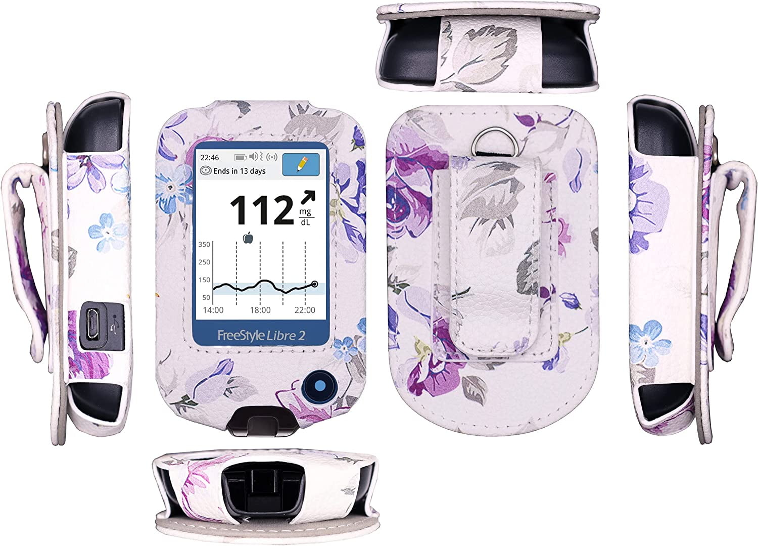 Painted Design Premium Fitted Leather Case with Screen Protector, Belt ...