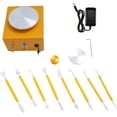Mini Pottery Wheel Kit With 2 Dual Turntables , 2000RPM Adjustable ...