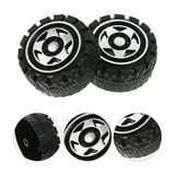 50Pcs Toy Car Wheels for Kids Use Black Plastic DIY Assemble Wheels to ...
