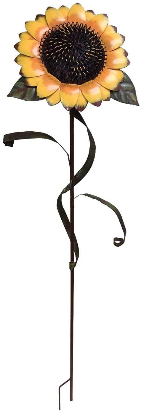 Metal Sunflower Stake Large Flower Decor for Outdoor Patio Garden ...
