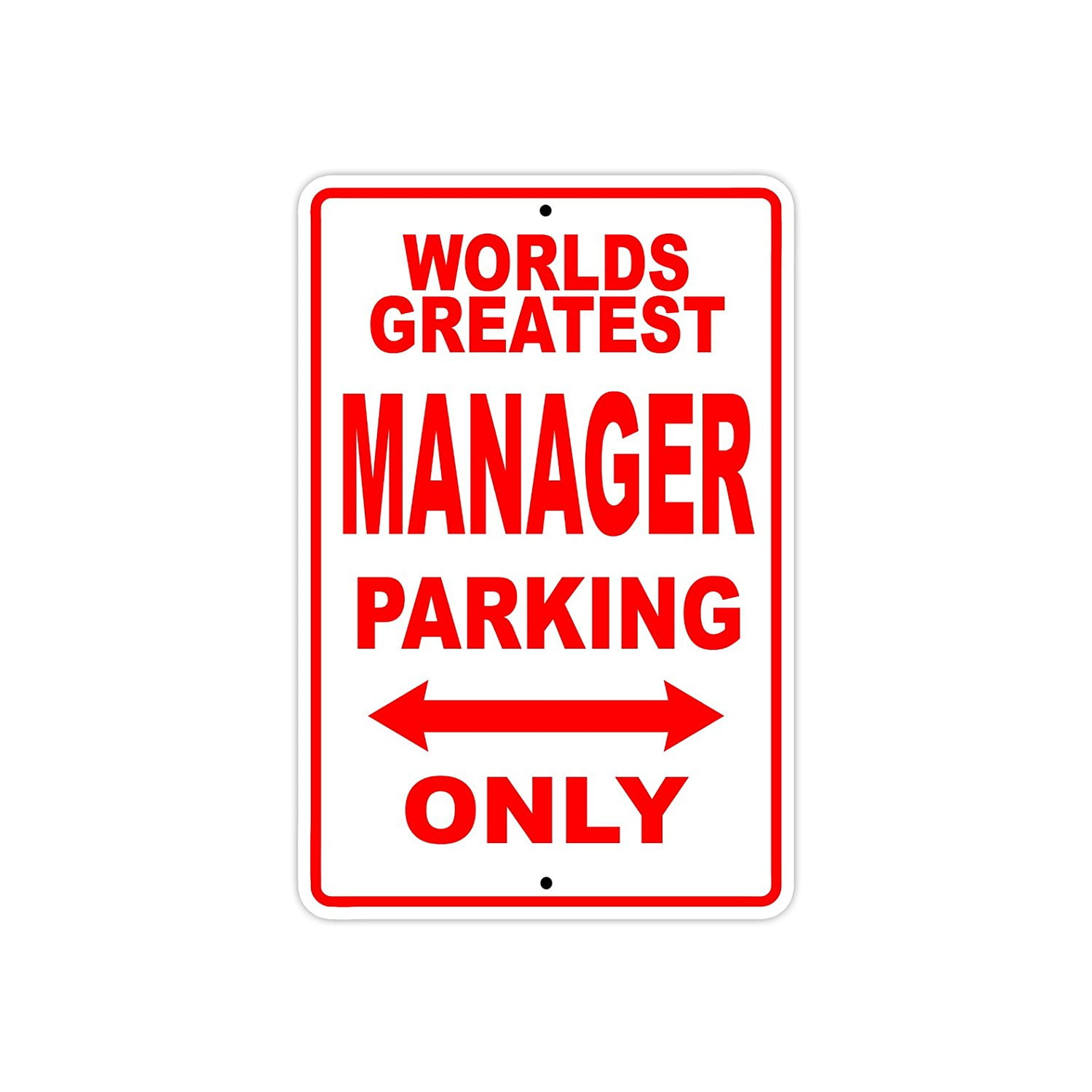 World's Greatest Manager Parking Only Sign Gift Wall Novelty Aluminum 8 ...
