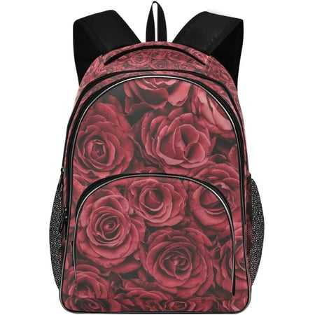 Red Roses Vintage Backpack Daypack Laptop Work Travel College Bag for ...