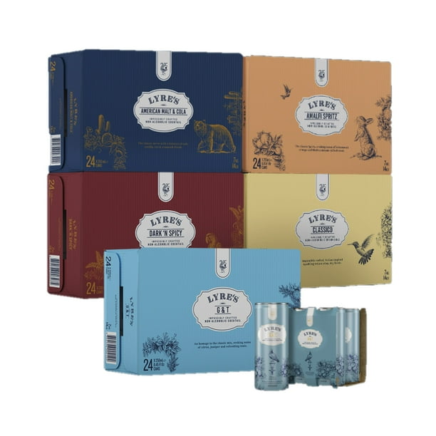 Lyre's Non-Alcoholic Mixed Ready To Drink Premix Party Pack - Case of ...