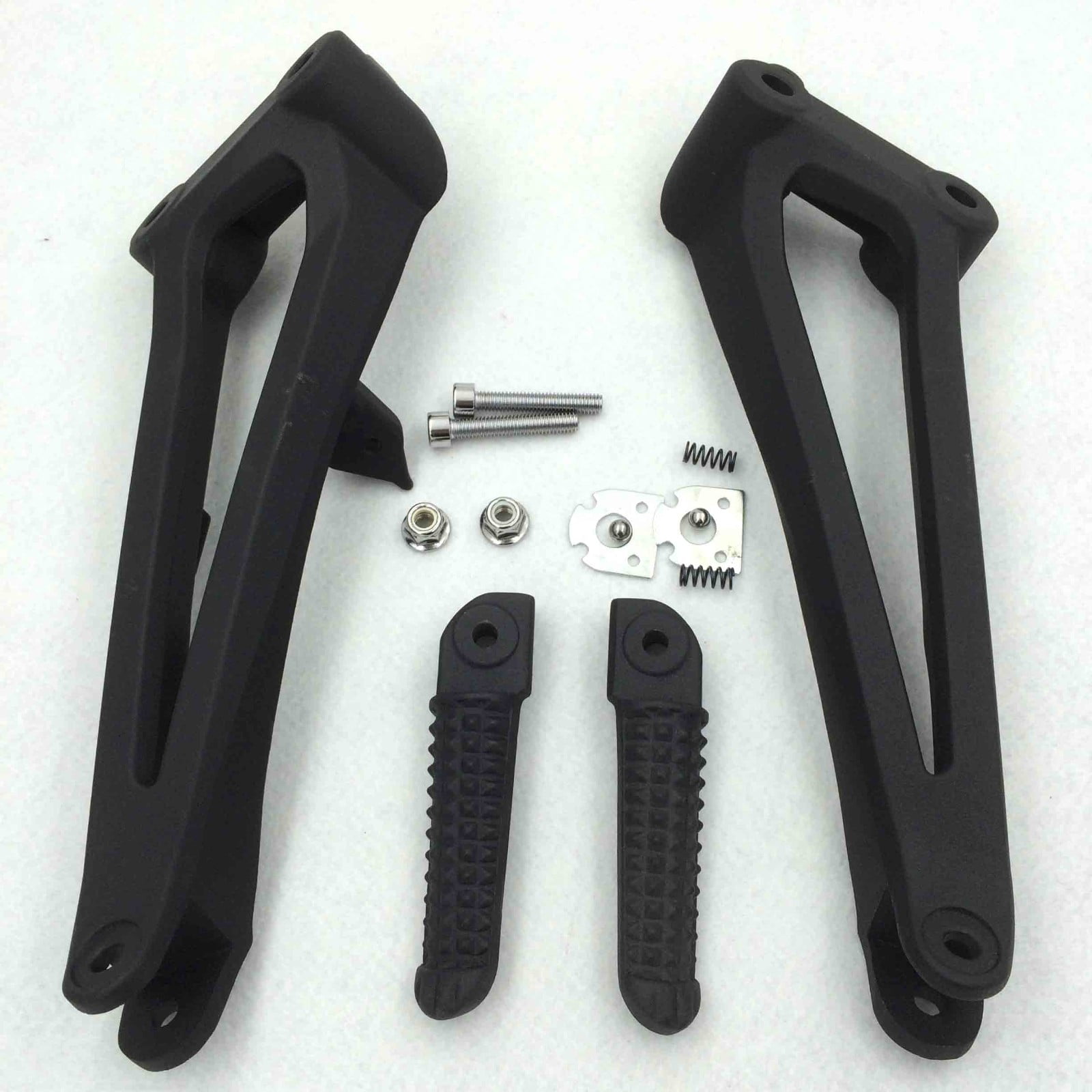 HTT-MOTOR Motorcycle Black Rear Footrest Foot Pegs Brackets For 2009 ...