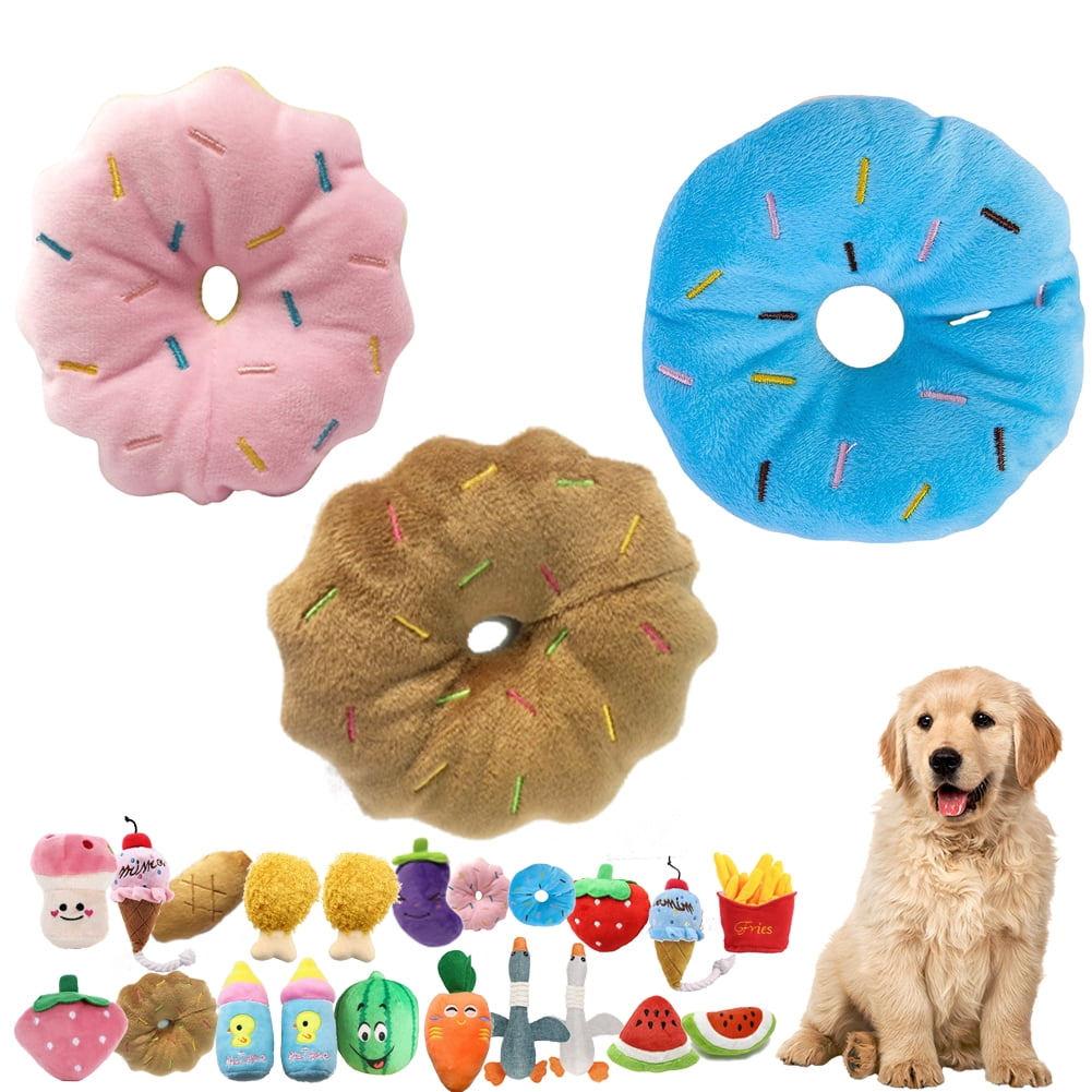 Feelers Squeaky Plush Dog Toys Pack for Puppy Cute Toys Small Stuffed ...