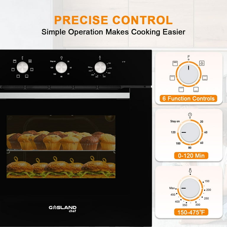 GASLAND Chef 24 Inch Cooking Modes Stainless Steel Built-in, 48% OFF