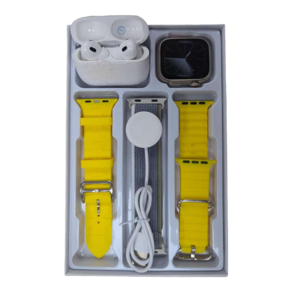 Smart Watch ET21 Ultra Max Carga Inalámbrica 3 Bandas y audifonos | Bodega Aurrera en línea