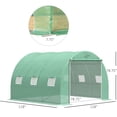 10x10x7ft Walk-in Greenhouse with Durable Clear PE Cover, Zipper Door ...