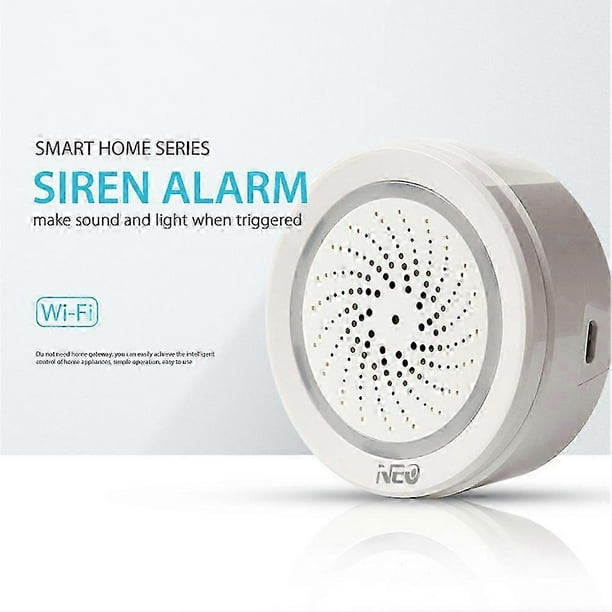 Sirena de alarma WiFi de 90 db con alertas sonoras y luminosas para ...