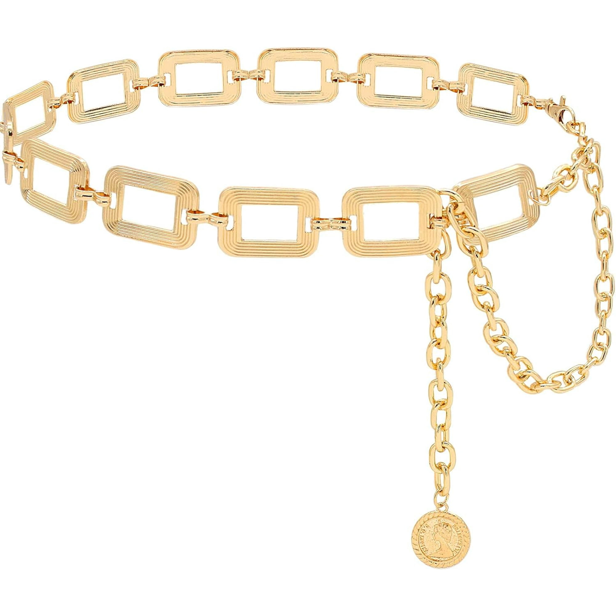 Click here for Zhengup Womens Chain Belt Metal Waist Belt Chunky... prices