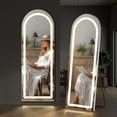 Bigleap Arched Mirror Full Length with LED Lights, 16"x60" Body Wall ...