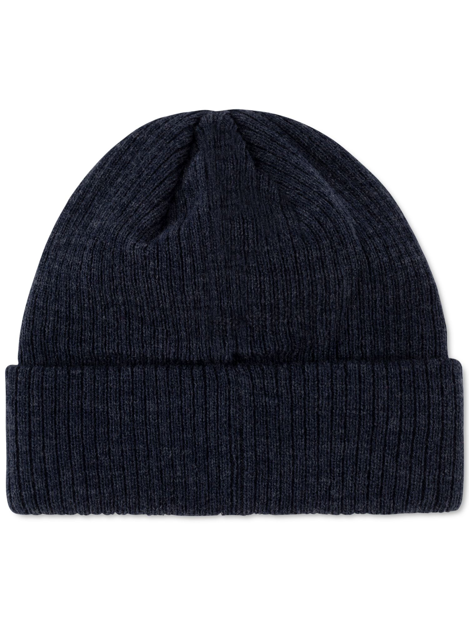 CHAMPION Black Embroidered Logo Acrylic Fitted Ribbed Beanie Hat Cap ...