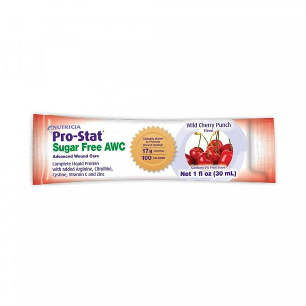 Pro-Stat Sugar Free AWC Protein Supplement, Wild Cherry Punch Flavor, 1 ...