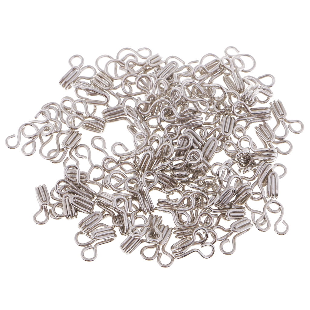 50 sets of sewing hooks let fasteners for bra fasteners White - Walmart.com