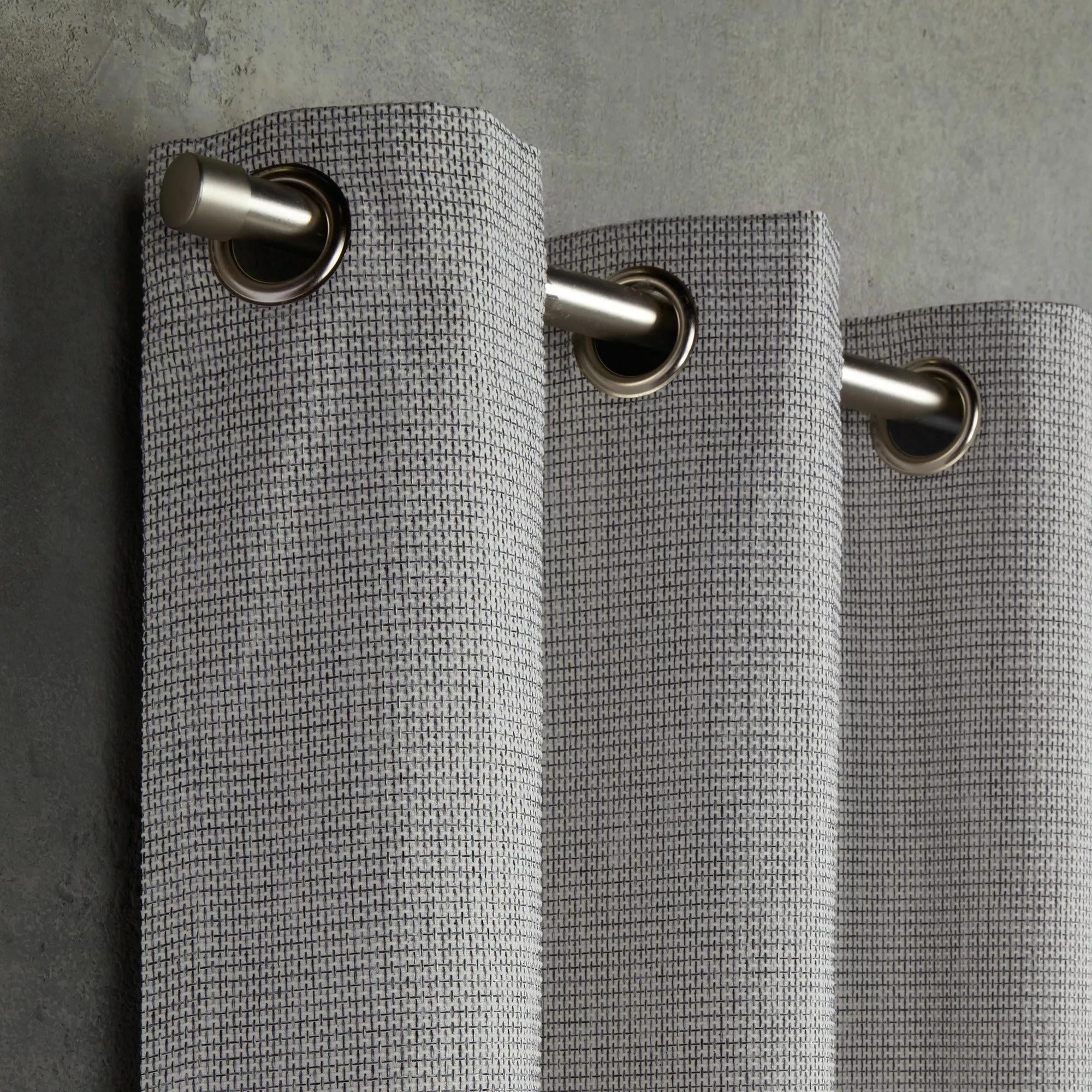 Click here for Bouclair Grey Danbury Blackout Curtain 52x96 In (1... prices