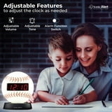 Sonic Alert - Glow Baseball Alarm Clock, Digital Display Alarm Clock ...