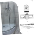 1set Sturdy Shower Door Pivot Hinge Clamp Double-Sided Stainless Steel ...