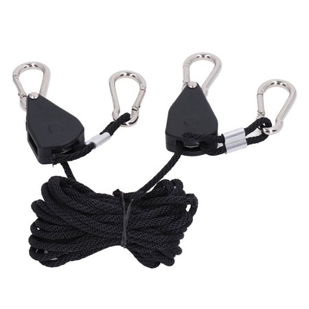 Rope Clip Hanger, Heavy Duty 1/8in Adjustable Grow Light Rope Hanger ...