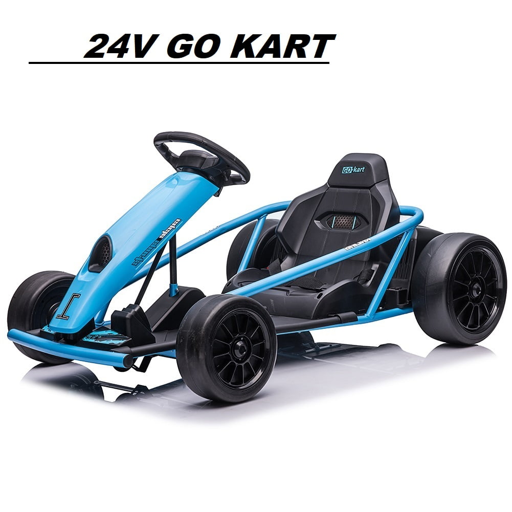 Shininglove 24V Ride on Go Kart for Kids, Electric Ride on Car for 8-12 ...
