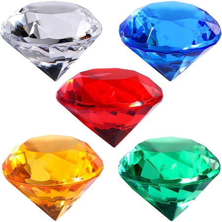 30mm Multi-Colored Acrylic Gems Plastic Gemstones for Pirate Treasure ...