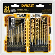DEWALT DW1354 14-Piece Titanium Pilot Point Drill Bit Set - Walmart.com