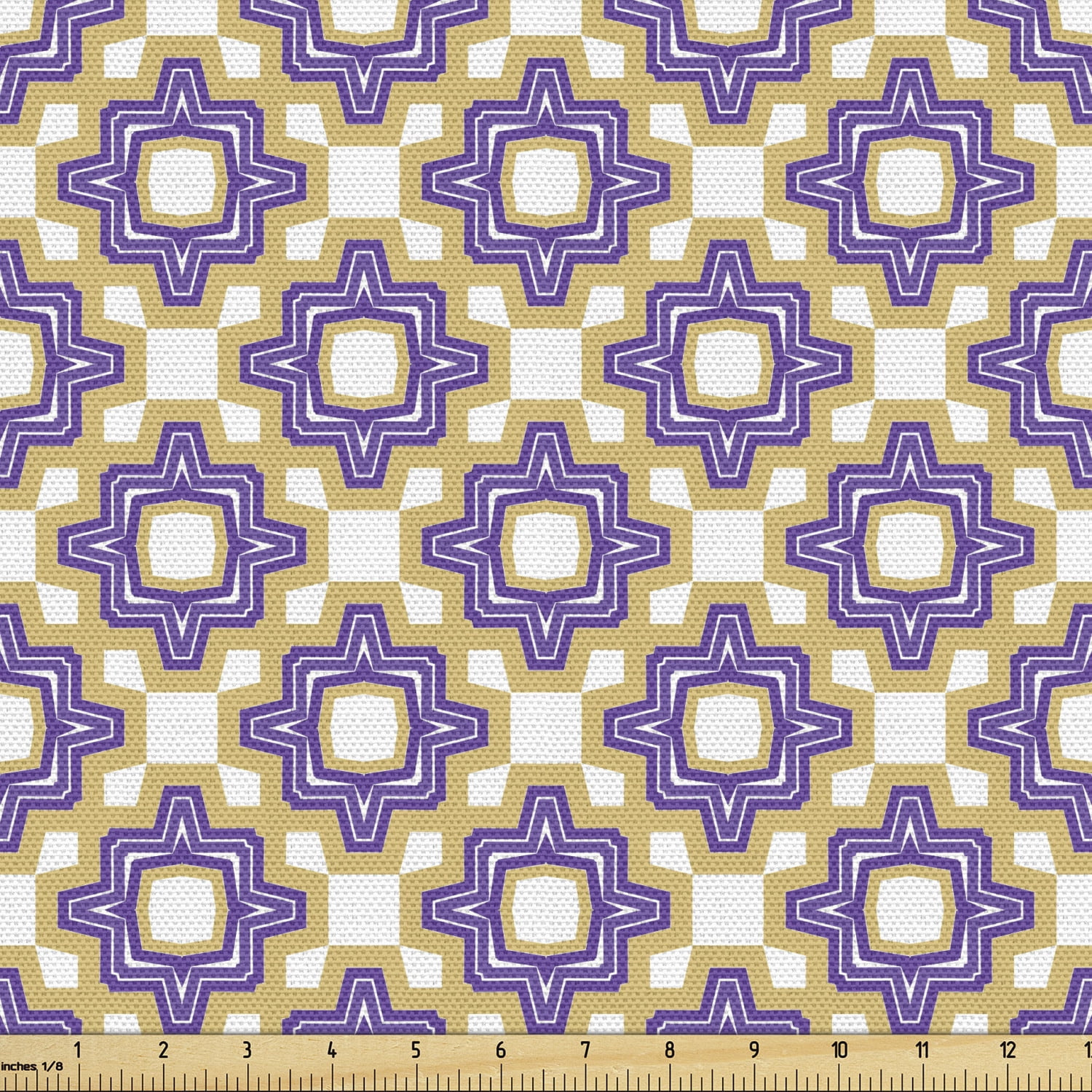 Abstract Upholstery Fabric by the Yard, Repetitive Retro Geometric ...