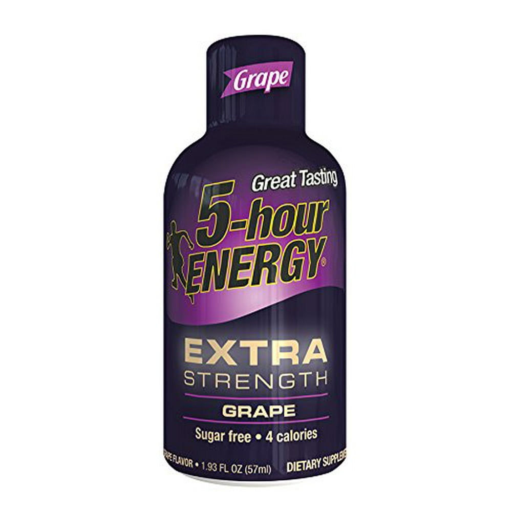 5 Hour Energy Drink Shot, Extra Strength Grape, 12 Count - Walmart.com - Walmart.com
