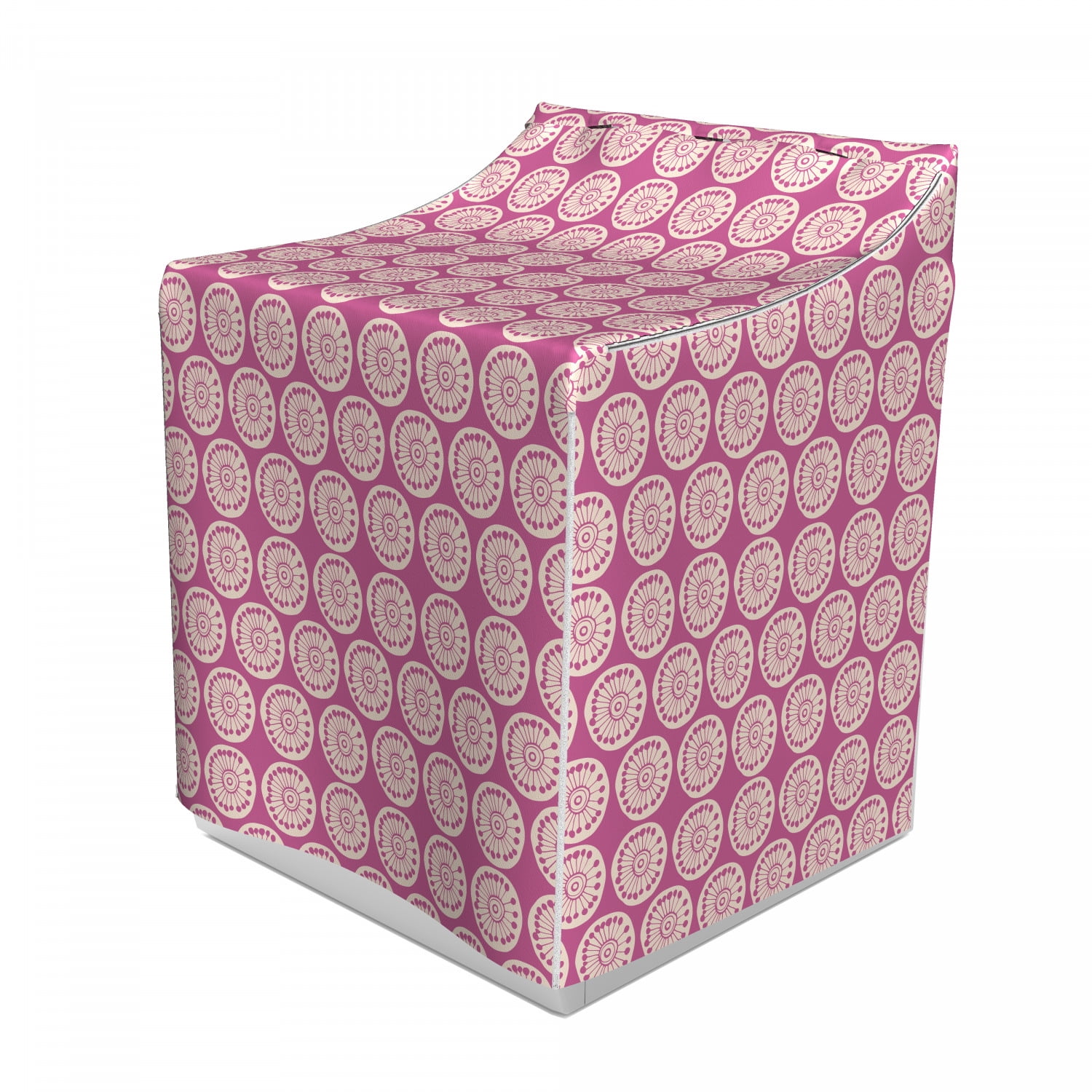 Floral Washer Cover, Pattern of Deformed Circles in Repeat with Doodle ...