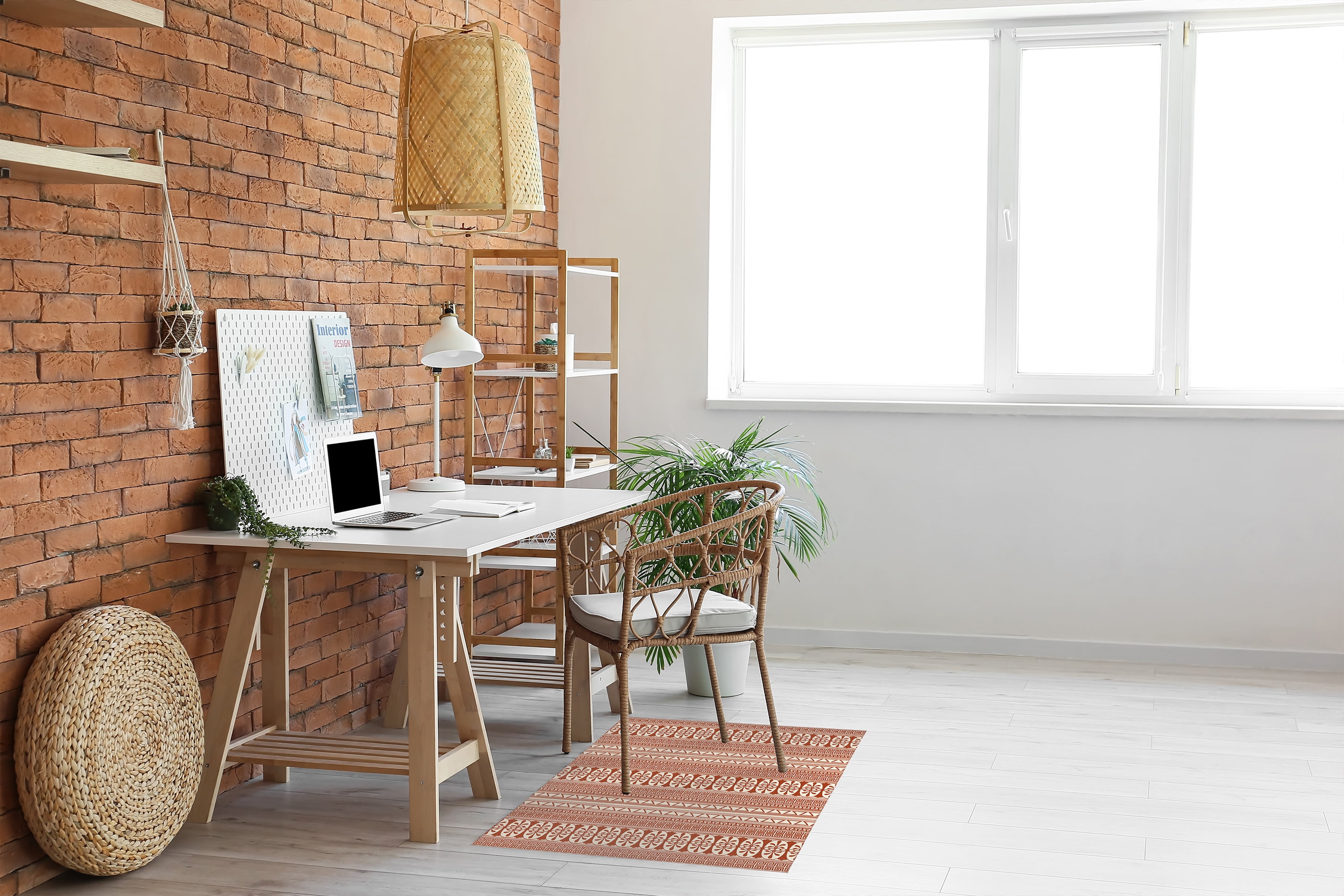 APHRODITE STRIPE RUST Office Mat By Becky Bailey - Walmart.com