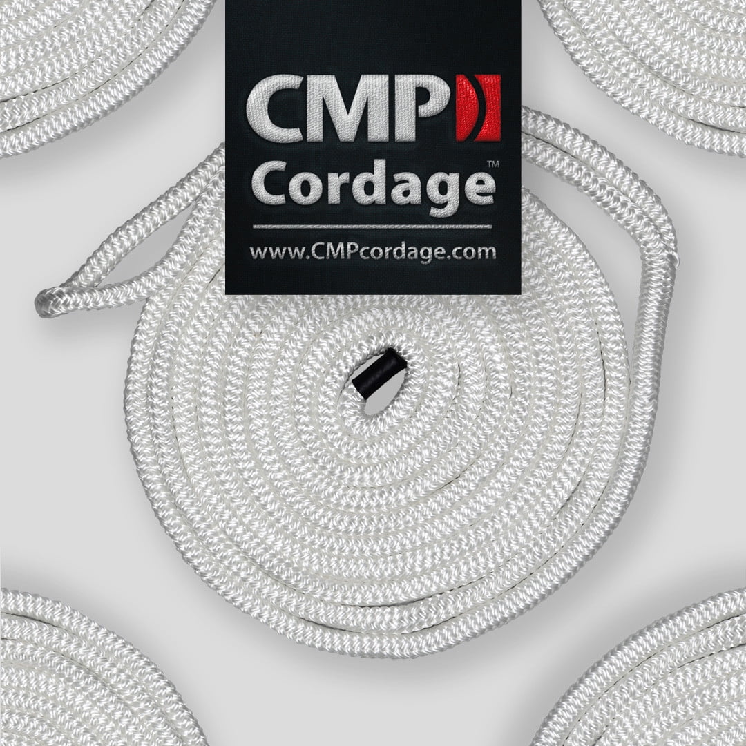 Martyr Anodes Boat Dock Line CDL5825WH Premium Cordage; Double Braided ...