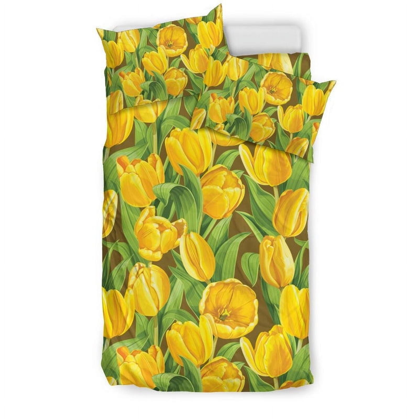 Juego de cama Tulip Yellow Pattern Print Design Tp010 | Walmart en línea