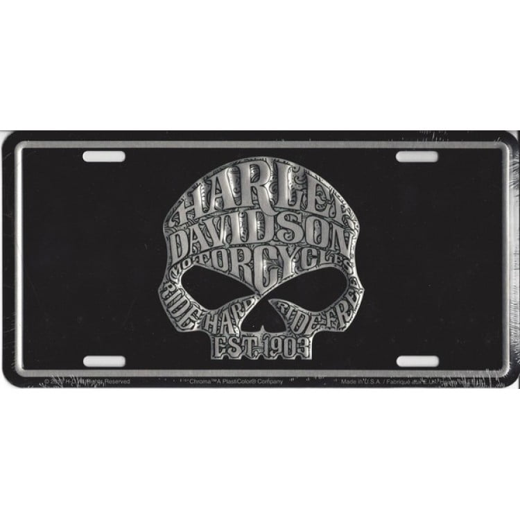 Click here for Chroma Harley-Davidson Willie G. Skull License Pla... prices