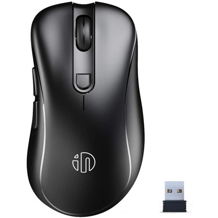 Wireless Mouse, 【Upgrade】 Full Size Silent & Rechargeable USB 2.4G ...