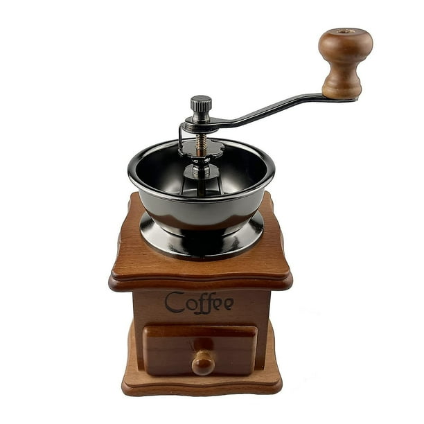 Manual Coffee Grinder,vintage Style Wooden Coffee Bean Hand Grinder ...