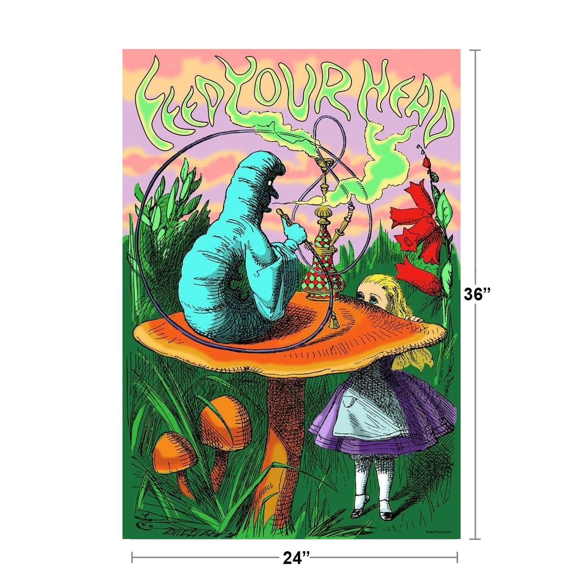 Trippy Alice In Wonderland Caterpillar Smoking Drawing