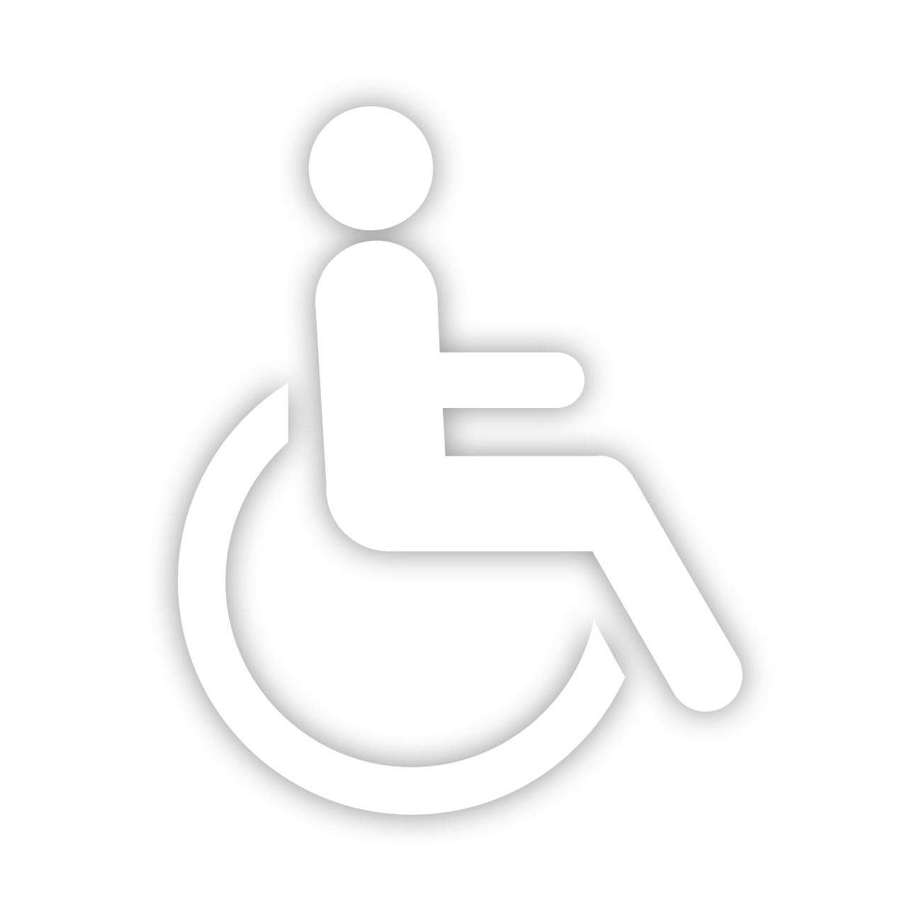 Handicap Sticker Decal Die Cut - Self Adhesive Vinyl - Weatherproof ...