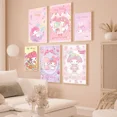Kawaii cartoon My Melody poster sticker wall hanging painting desktop ...