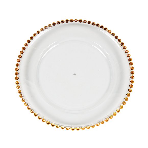 Gold Beaded Chargers