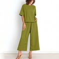CIENVNSTG 2 Piece Pajamas for Women Set Summer Solid Color Short Sleeve ...